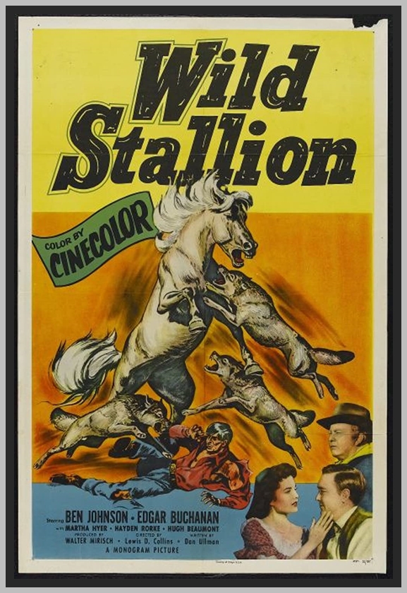 WILD STALLION - 1952 - BEN JOHNSON - RARE DVD