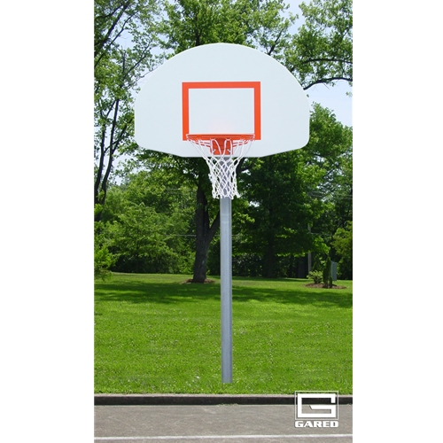 Gared Standard Duty Gooseneck Basketball Hoop - 54 Inch Fan-Shaped ...