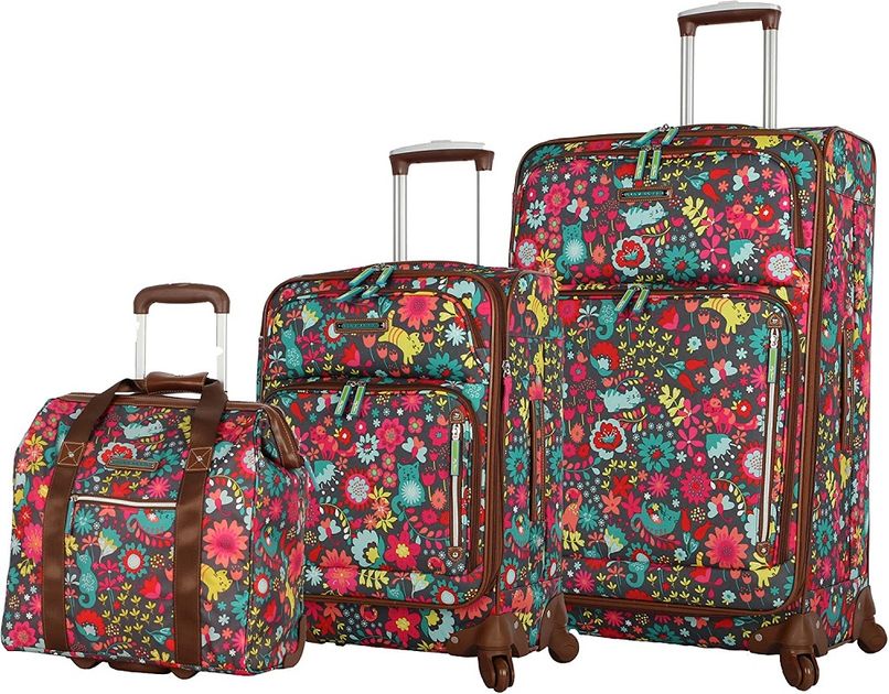 Lily Bloom Playful Garden 3-Piece Under Seat Luggage Set
