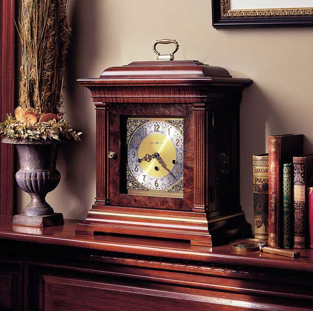Thomas Tompion Key Wound Mantel Clock by Howard Miller