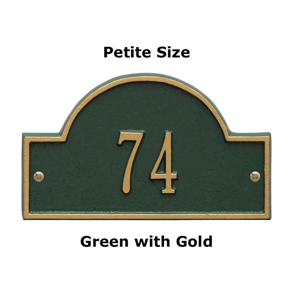 Arch Marker Standard & Petite Address Plaque by Whitehall