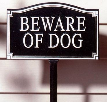 Beware Of Dog Plaque