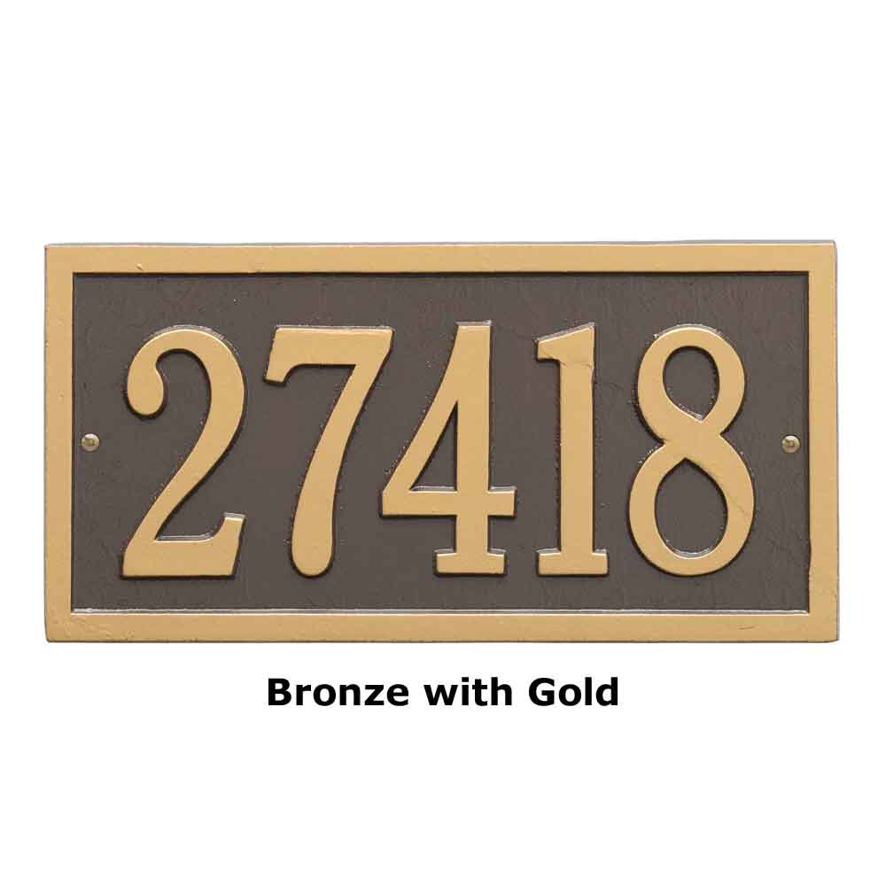 Bismark Rectangle Address Plaque by Whitehall