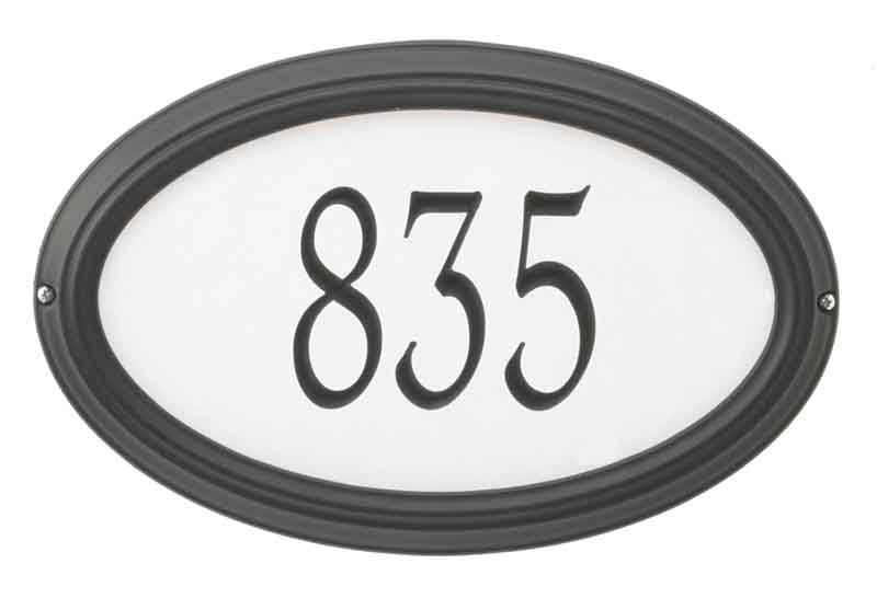 Concord Oval Nite Bright Reflective Address Plaque by Whitehall