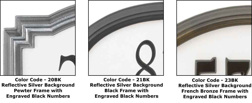 Concord Oval Nite Bright Reflective Address Plaque by Whitehall