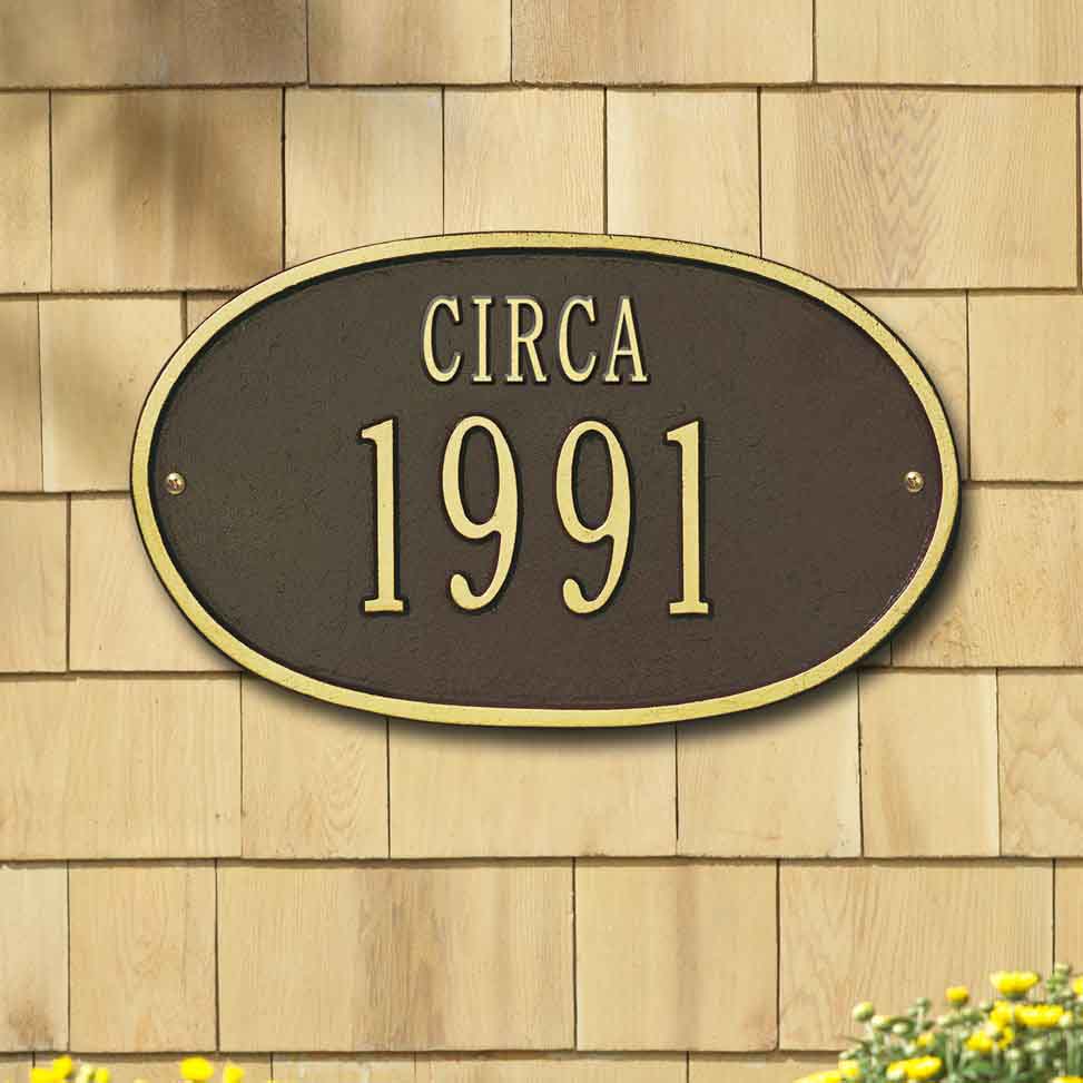 Date Plaque - Founded, Built, Circa, Established by Whitehall