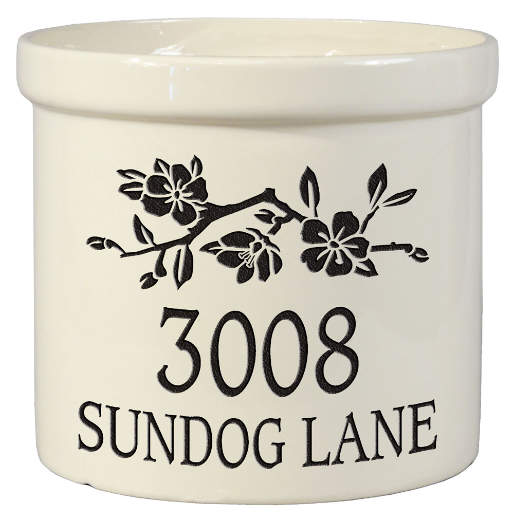 Dogwood Personalized Crock Version B by Whitehall