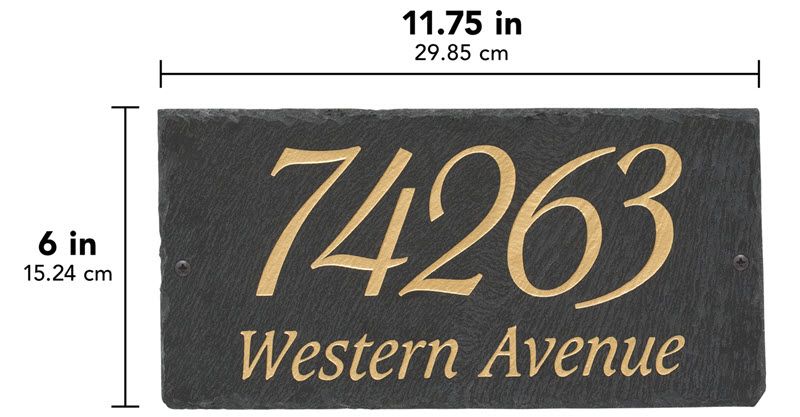 Whitehall Products Lily 2-Line Personalized Wall Slate Sign