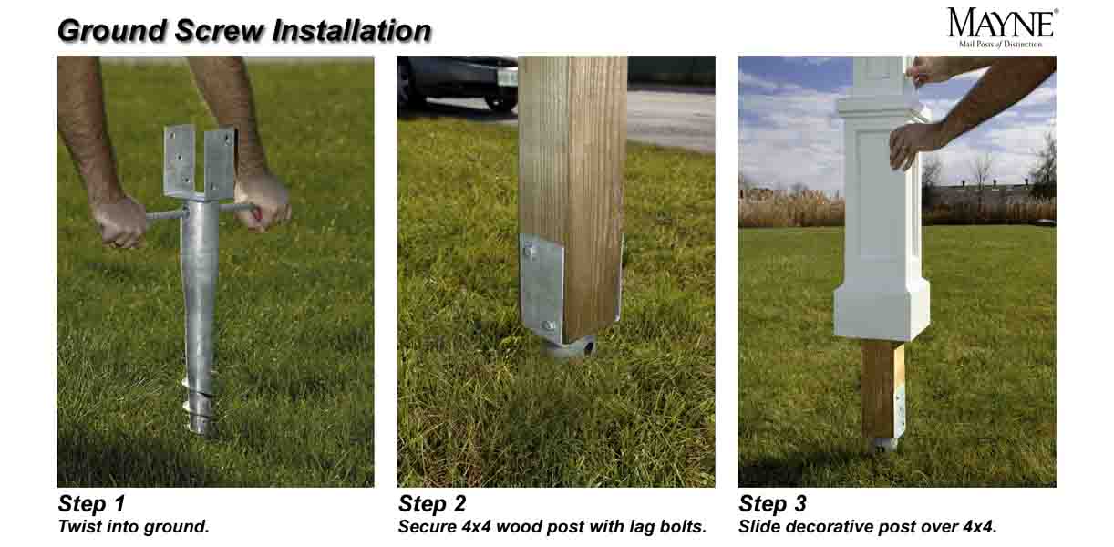 Mayne Clay Woodhaven Address Sign Post