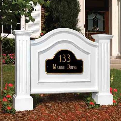 Mayne White Nantucket Address Sign Holder