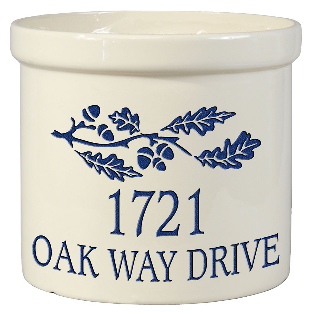 Oak Leaf Personalized Crock Version B by Whitehall