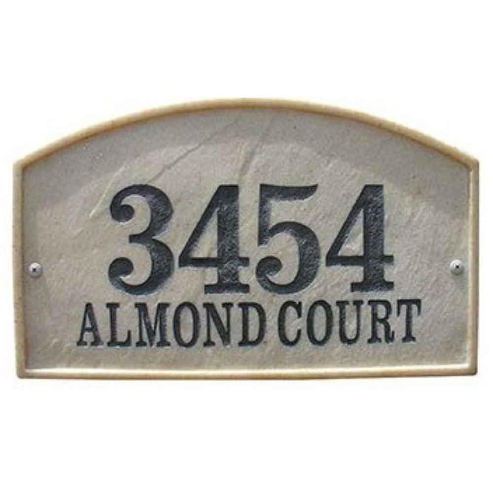 Riviera Crushed Stone Address Plaque by QualArc