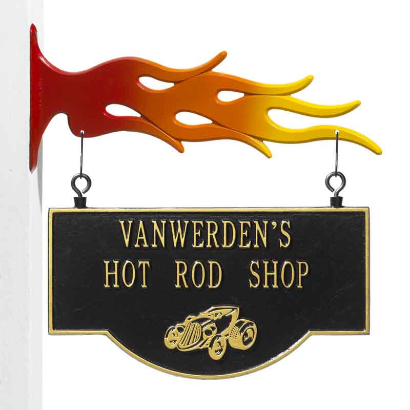 Two-sided Hanging Hot Rod Hobby Plaque by Whitehall Products