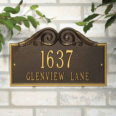 Versailles Address Plaque by Whitehall