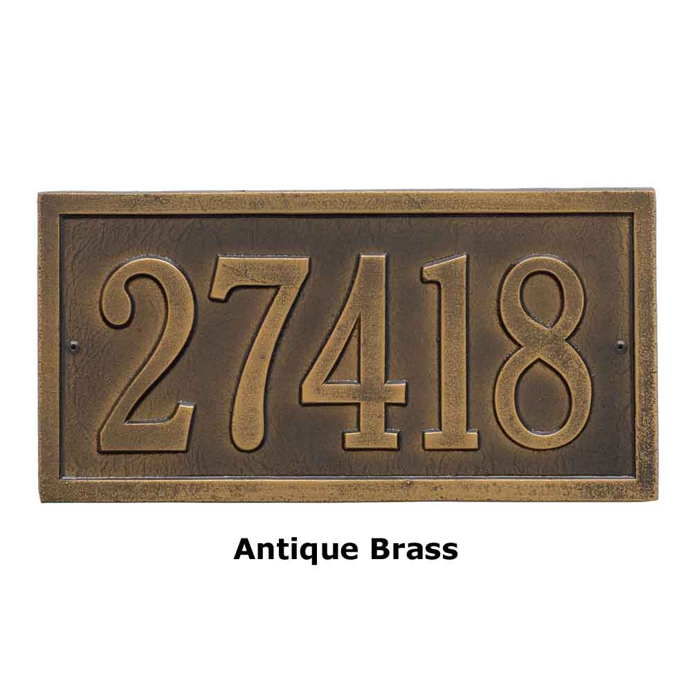 Bismark Rectangle Address Plaque by Whitehall