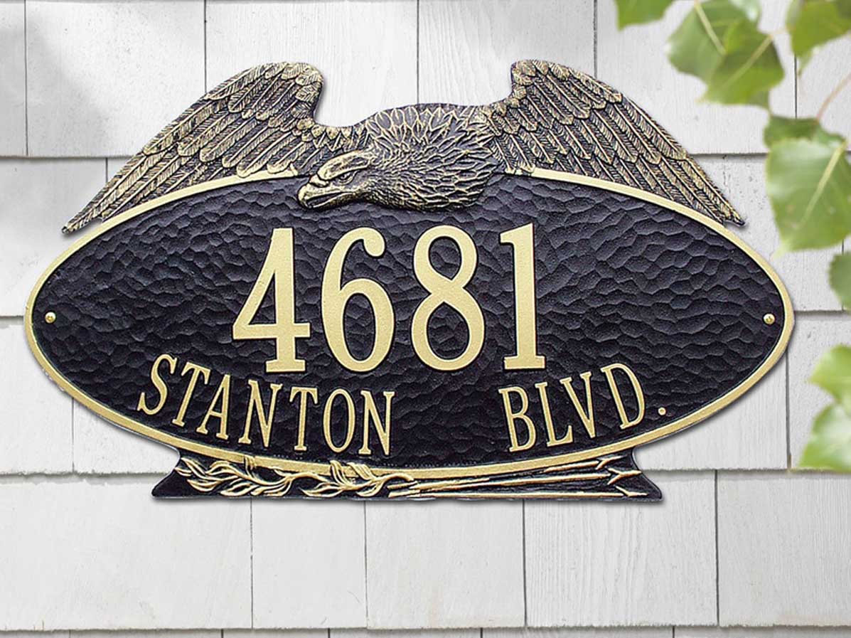 Estate Eagle Oval Address Plaque by Whitehall
