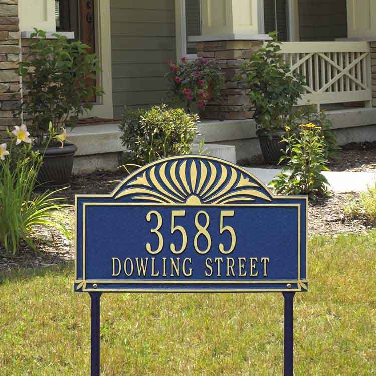 Sunburst Estate Address Plaque by Whitehall Products