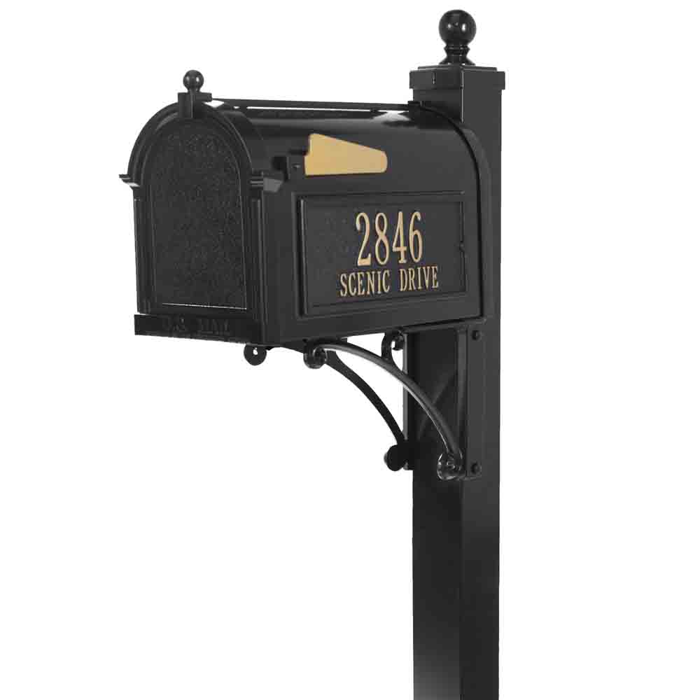Whitehall Superior Mailbox Package with Ball Finial