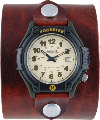 Leather Cuff Watch - Casio Forester