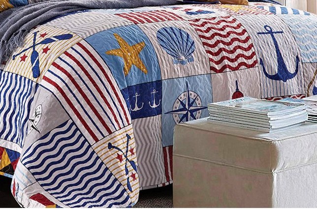 Anchors Away Nautical Quilt Set