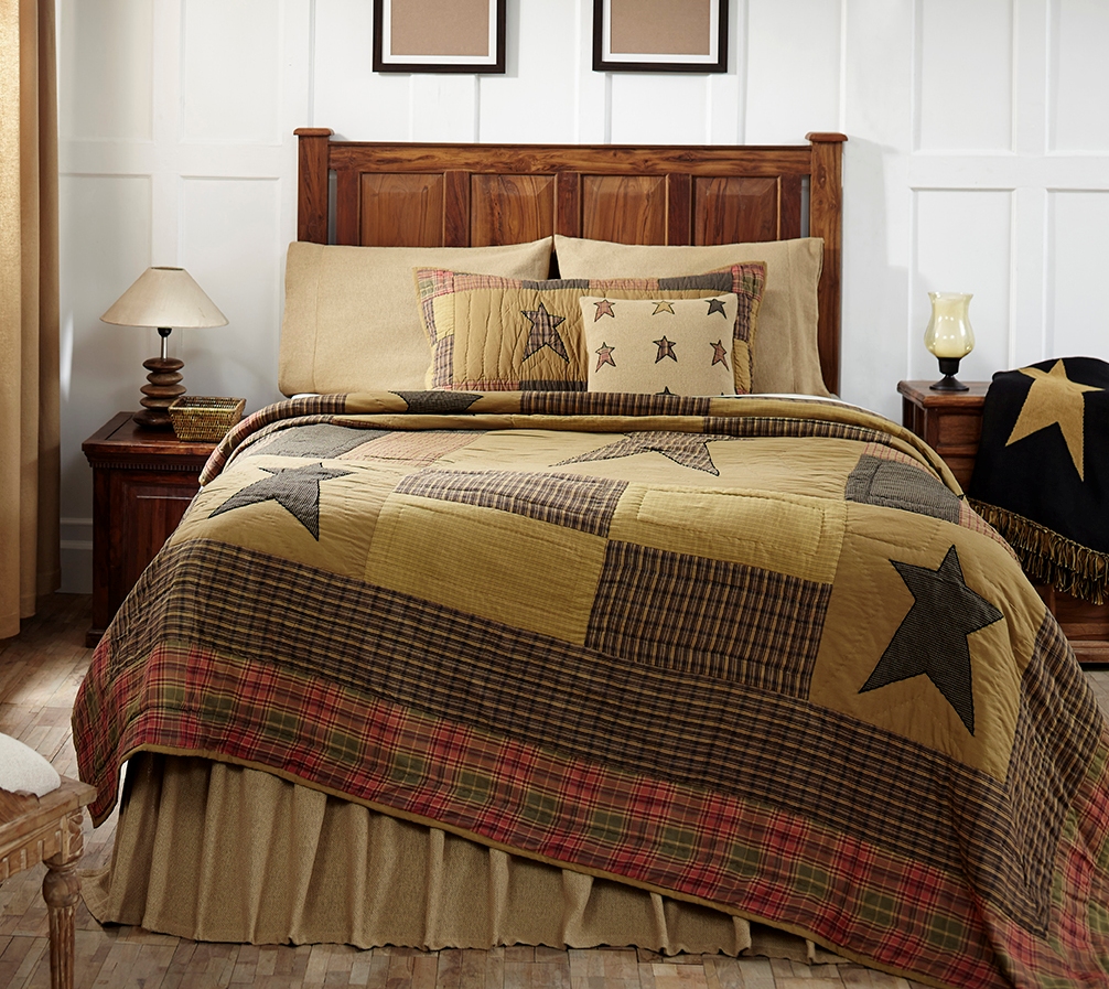 Stratton Brown Star Rustic Cabin Quilt