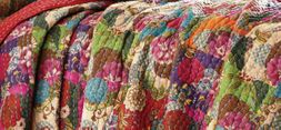 Jewel Red Boho Quilted Throw