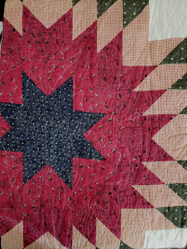 Country Starburst Cabin Star Quilt Set