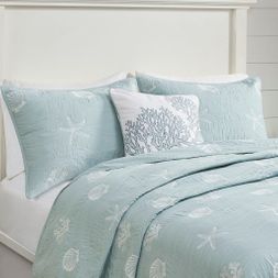 Harbor House Seaside Shells 4-piece Quilt Set