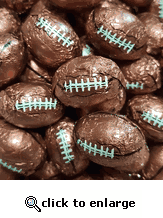 foiled chocolate footballs