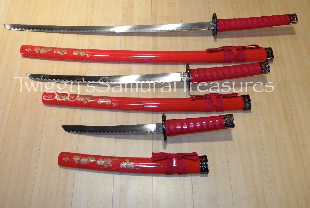Samurai Sword Set"Battle of Sekigahara"3 piece SA035RD - Samurai Sword Sets