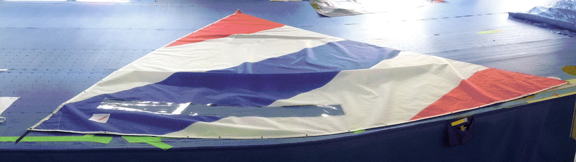 Red, White & Blue Race Cut sail for the Sunfish