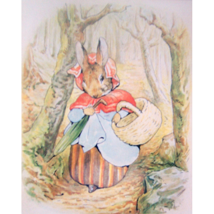Art 4 Kids Beatrix Potter Old Mrs. Rabbit with Basket Wall Art FREE ...