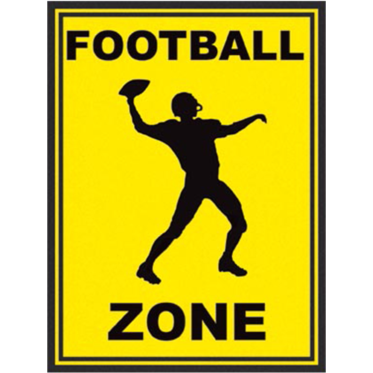 Art 4 Kids Football Zone Wall Art in Black FREE SHIPPING