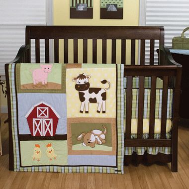 Trend Lab Baby Barnyard 4 Piece Crib Bedding Set FREE SHIPPING