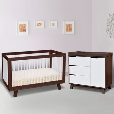 Babyletto 2 Piece Nursery Set - Hudson 3-in-1 Convertible Crib and ...