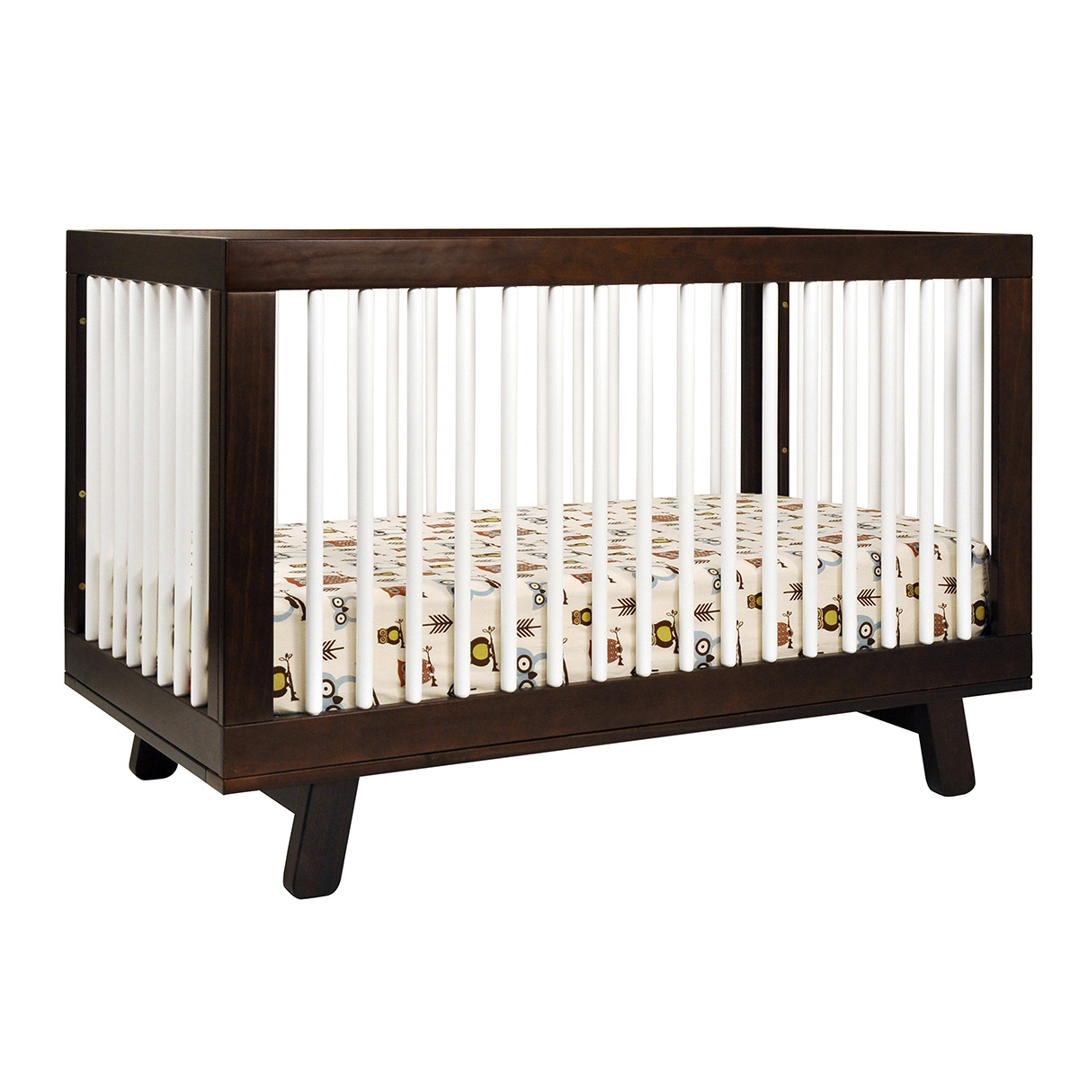Babyletto Hudson 3-in-1 Convertible Crib in Two Tone Espresso and White ...