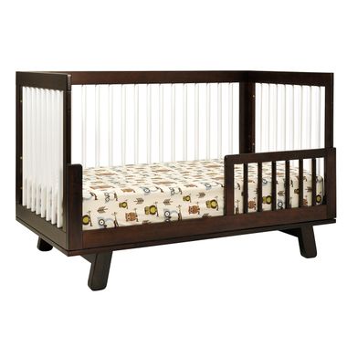 Babyletto Hudson 3-in-1 Convertible Crib in Two Tone Espresso and White ...