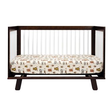Babyletto Hudson 3-in-1 Convertible Crib in Two Tone Espresso and White ...