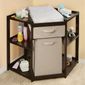 Badger Basket Diaper Corner Changing Table in Espresso with Hamper and ...