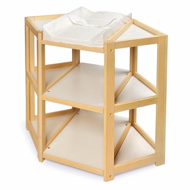 Badger Basket Diaper Corner Changing Table - Natural - FREE SHIPPING