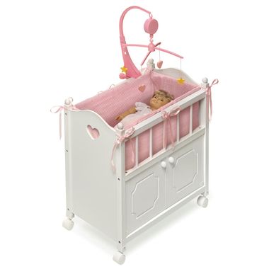 Badger Basket Doll Crib Bed w/Cabinet, Mobile, and Bedding FREE SHIPPING