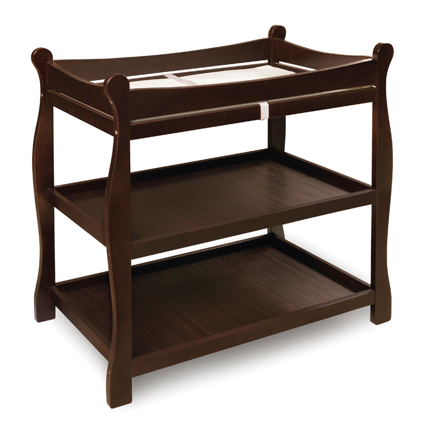 Badger Basket Sleigh Style Baby Changing Table in Espresso FREE SHIPPING