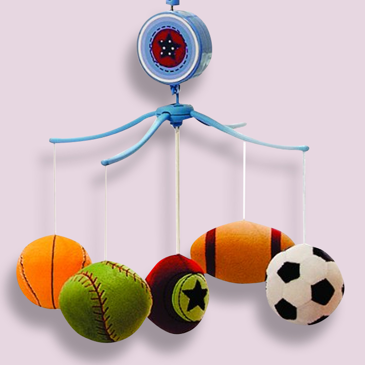 Bedtime Originals Super Sports Musical Mobile by Lambs & Ivy FREE SHIPPING