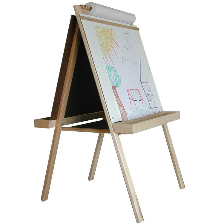 Beka Child's Chalkboard and Markerboard Ultimate Easel with Wood Trays ...