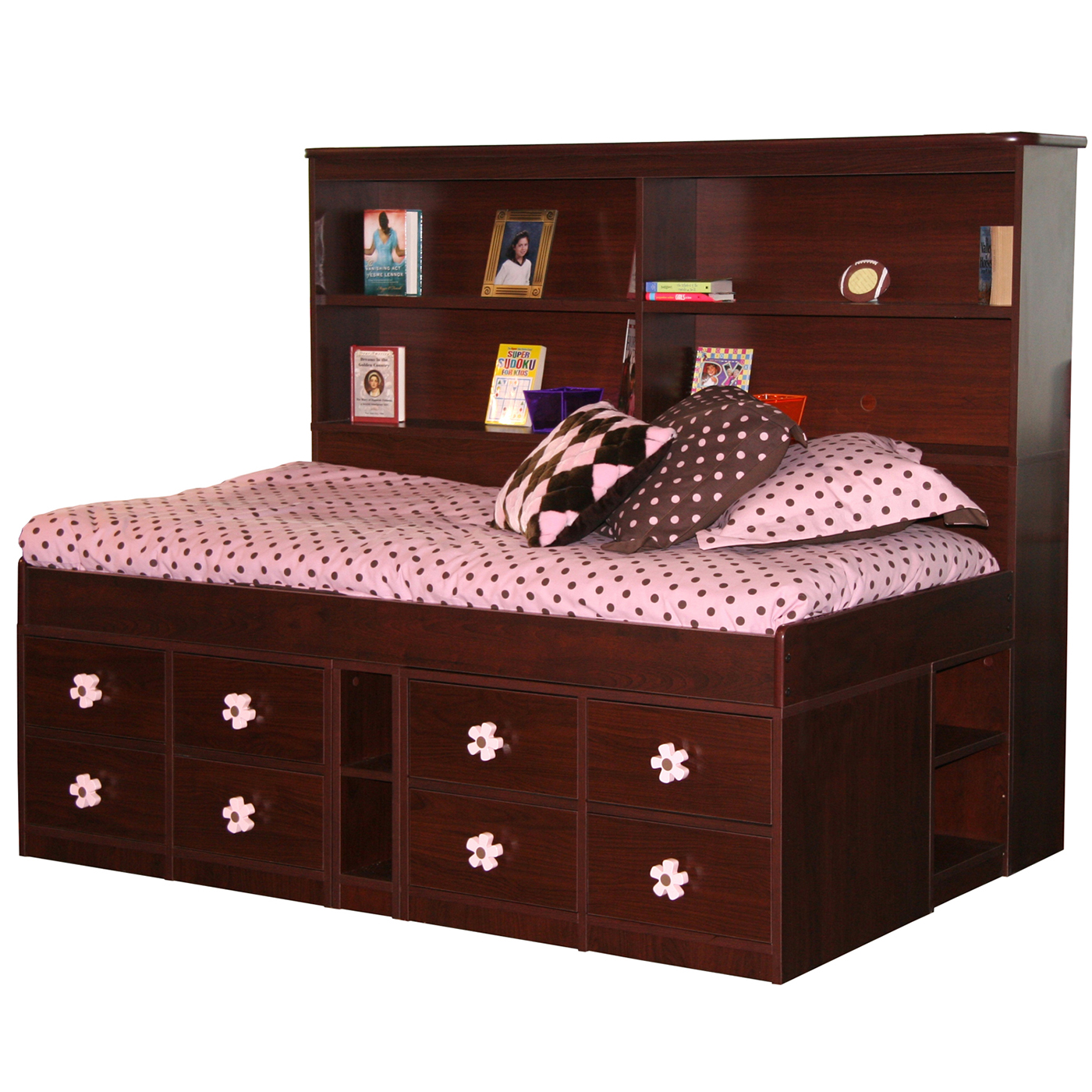 Berg Furniture Sierra Wide Bookcase for Jr. Captain's Beds FREE SHIPPING