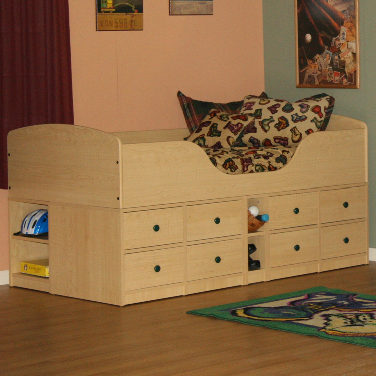 Berg Furniture Sierra Jr. Captain's Full Bed with High Frame FREE SHIPPING