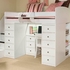Berg Furniture Sierra Spacesaver Loft Twin with 2 Chests, Desk & Stairs ...