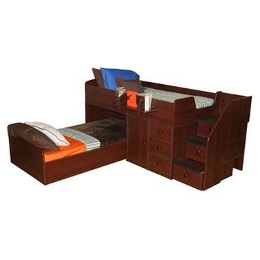Berg Furniture Sierra Captain's Twin Over Twin Bed for Two FREE SHIPPING