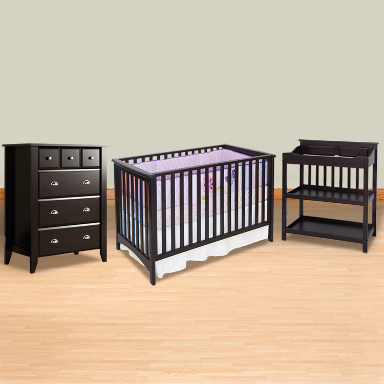 Child Craft 3 Piece Nursery Set - Shoal Creek Euro Style Convertible ...