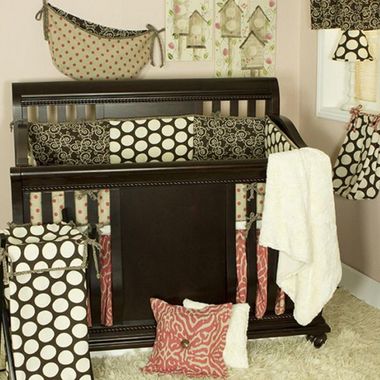 Cottontale Designs Raspberry Dot 3 Piece Crib Bedding Set FREE SHIPPING